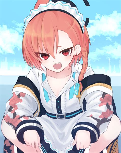 Safebooru 1girl D Blue Archive Blue Sky Braid Clouds Collarbone Day