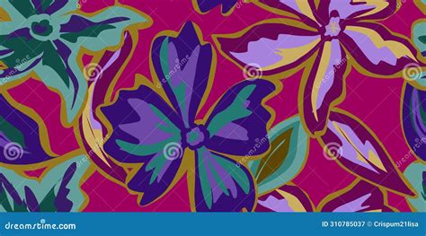 Vector Seamless Overlapping Repeating Pattern Stock Vector Illustration Of Graphic Garden