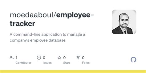 Github Moedaaboulemployee Tracker A Command Line Application To Manage A Companys Employee