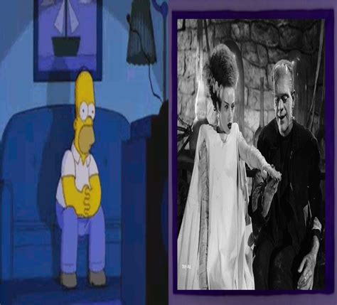 Homer Simpson Watches The Bride Of Frankenstein By Perro2017 On Deviantart