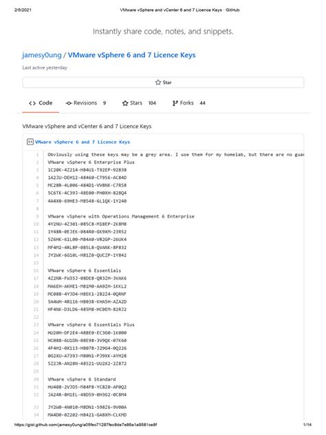 Vmware Vsphere And Vcenter 6 And 7 Licence Keys · Github En Pdf