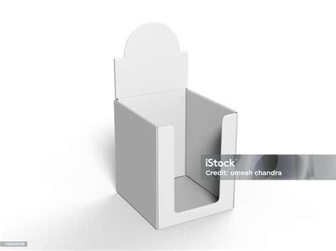 모의 업 및 브랜딩에 대 한 빈 카운터 상단 제품 디스플레이 3d 렌더링 그림입니다 매장 상품진열에 대한 스톡 사진 및 기타