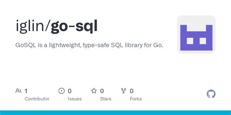 Github Iglingo Sql Gosql Is A Lightweight Type Safe Sql Library For Go