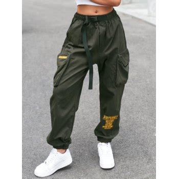 Emmiol Free Shipping Pocket Patched Cargo Pants Gray M In Cargo Pants Online Store EMMIOL