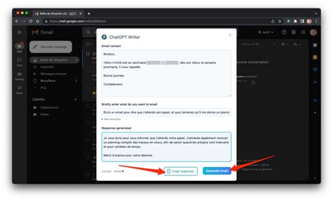 Comment demander à ChatGPT décrire vos emails à votre place