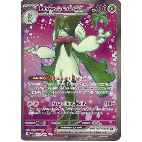 Pokemon Trading Card Game 231 193 Meowscarada Ex Ultra Rare Card SV