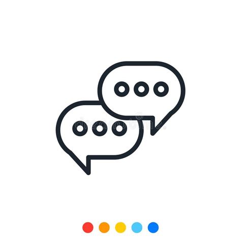 Speech Balloon Iconcommunication Iconvector And Illustration Stock