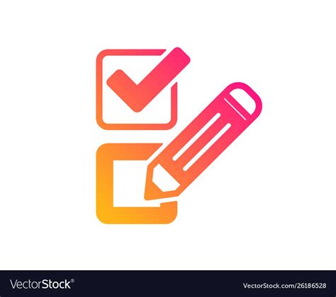 Checkbox Icon Survey Choice Sign Royalty Free Vector Image