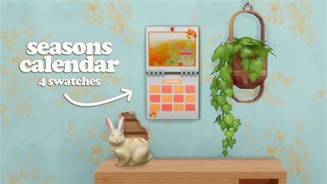 Sims 4 Maxis Match Cc Simcitybeach Seasons Calendar 4 Swatches Ahh