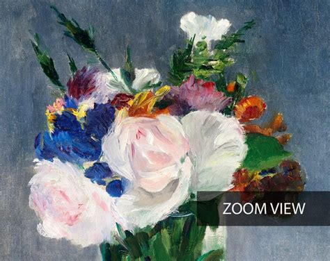 Manet Exhibition Poster Edouard Manet Flowers In A Crystal Etsy