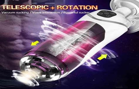 Rotary Telescopic Piston Male Masturbation Penis Inhaler Vibrator