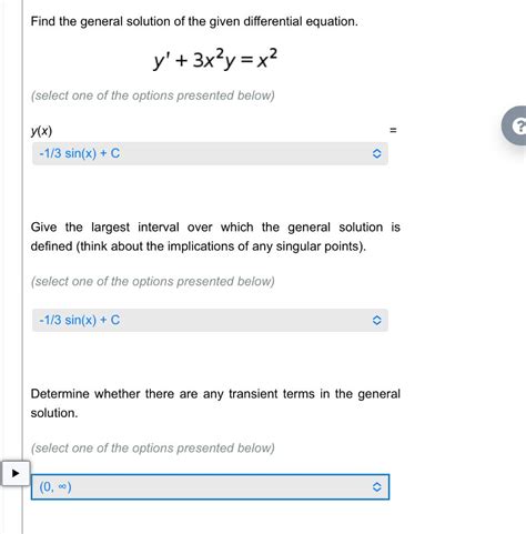 Solved Find The General Solution Of The Given Differential