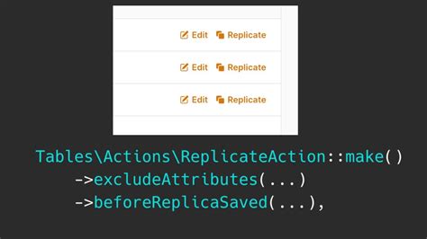Filament Replicate Action Copy Table Row Youtube