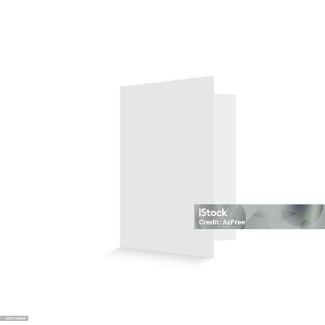 A4 반 접기 빈 템플릿 디자인입니다 복사 공간이 있는 전단지 벡터 0명에 대한 스톡 벡터 아트 및 기타 이미지 0명 2단 브로슈어 3차원 형태 Istock