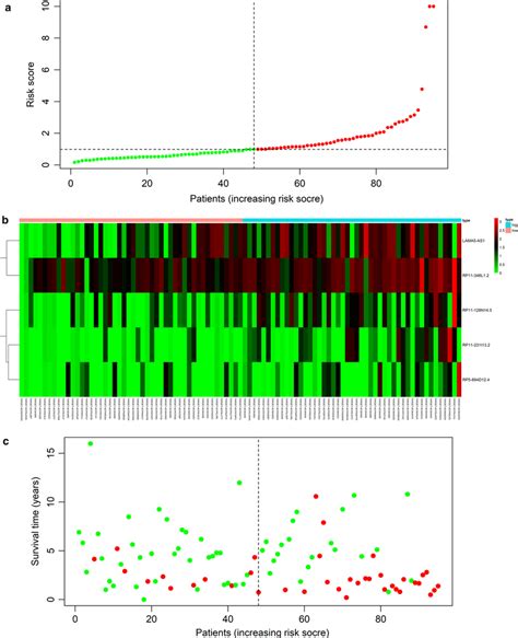Prognostic Value Of The Five Lncrna Signature In Patients With