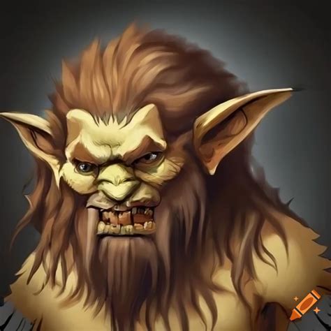 Bugbear Chief With Long Brown Hair On Craiyon