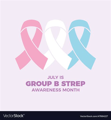 July Is Group B Strep Awareness Month Poster Vector Image