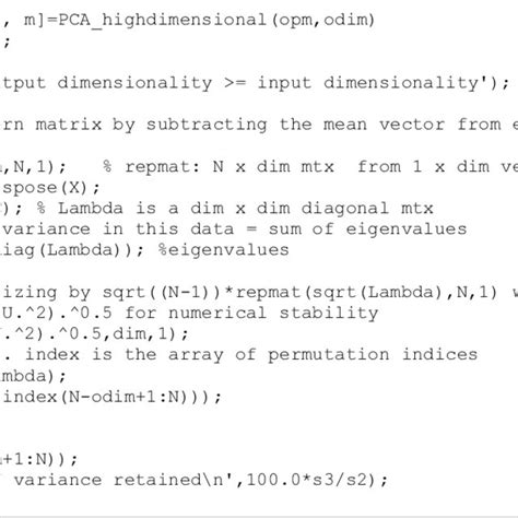 Code For Fast Computation Of Principal Components On High Dimensional