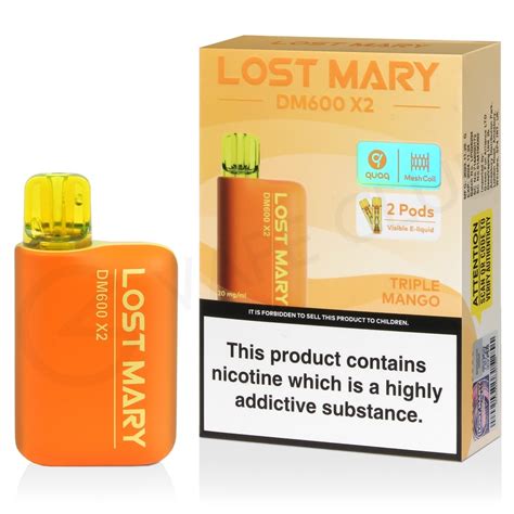 Triple Mango Lost Mary DM600 X2 Disposable Vape 1200 Puffs