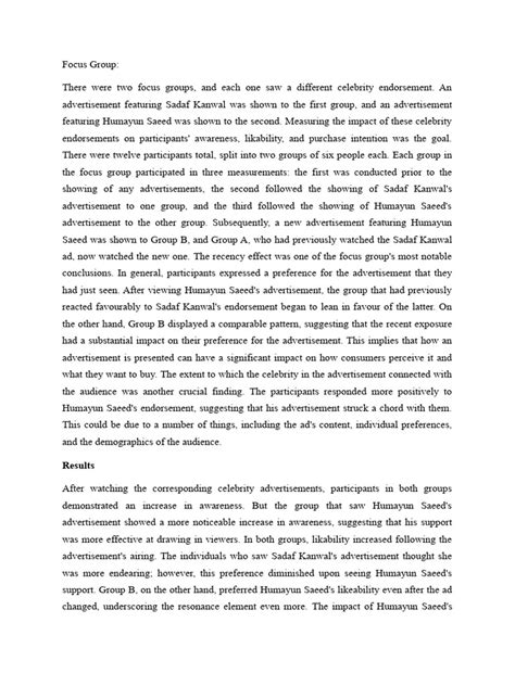 Focus Group Data Pdf Advertising Brand