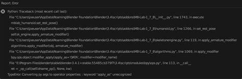 Unable To Finalize Character · Issue 386 · Animate1978mb Lab · Github