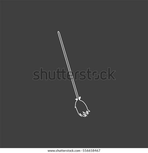 Broom Outline Vector Icon Contour Line Stock Vector Royalty Free