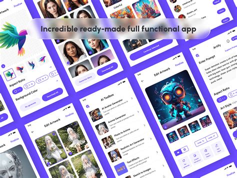 Artify Ai Art Generator App Ui Kit On Behance Behance