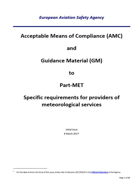 Annex V Part Met To Ed Decision 2017 001 R Pdf Weather Forecasting Meteorology