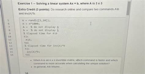 Solved Hous Solving A Linear System Ax B Where A Is 3x3