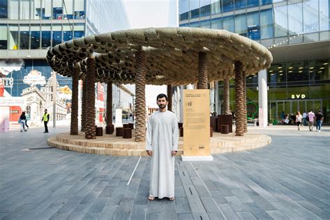 Abdalla Almulla Uses Palm Tree Trunks As Columns For Of Palm Pavilion