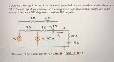 solved calculate the output current loin the circuit given