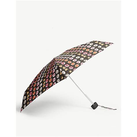 Fulton Tiny 2 Patterned Mini Compact Umbrella In Glitterleopard