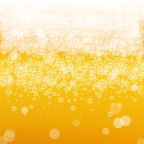 현실적인 거품과 맥주 배경 프리미엄 벡터