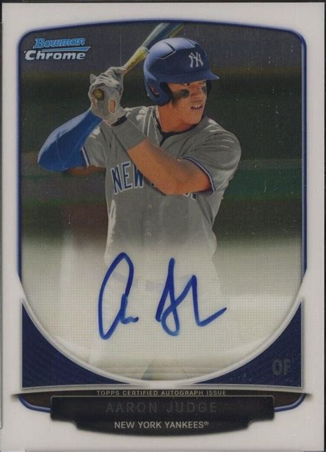 Aaron Judge Autographed Cards All Rising In Value