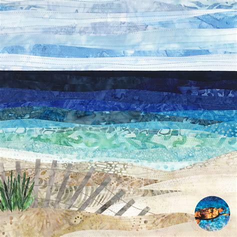 Natural Beachscape Art Quilt Landscape Art Quilts Seascape Quilts