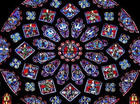 Detail North Rose Window Chartres Illustration World History