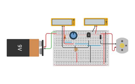 circuit design circuito de motor tinkercad