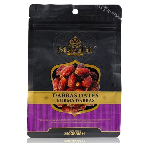 Masafii Dabbas Dates Halal Dabbas Kurma From Uae In Pouch 250g Lazada