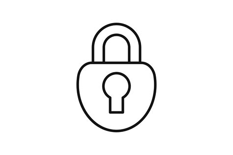 Lock Line Art Icon Business Graphic By Magicmantrastudio Creative Fabrica