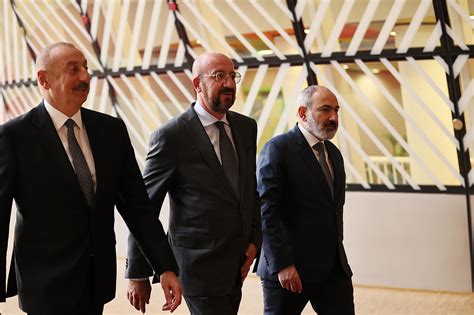 The Trilateral Meeting Between Nikol Pashinyan Charles Michel And