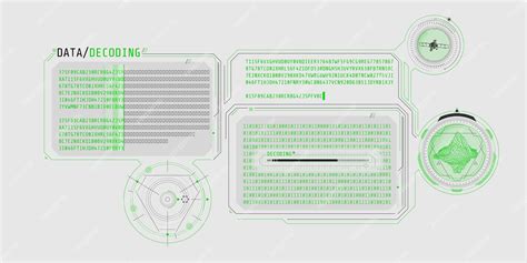 Premium Vector Interface For Decoding Satellite Data About An Object