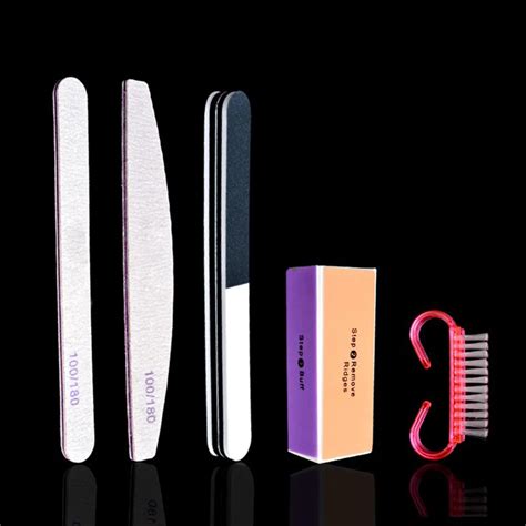 5pcsset Nail Art Buffer File Durable Buffing Grit Sand Block For Diy