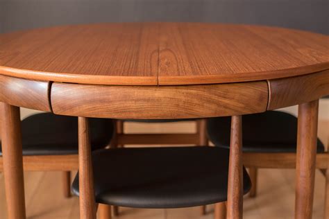 Vintage Danish Hans Olsen Teak Round Dining Table And Chair Set Mid Century Maddist