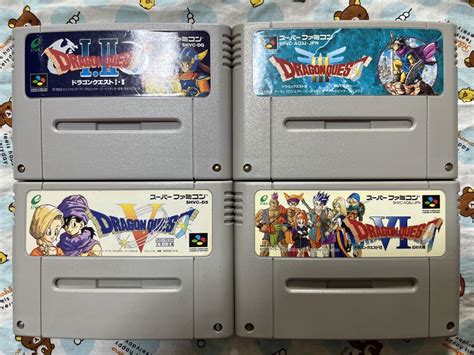 Sfcスーパーファミコンソフト ドラゴンクエストⅠⅡⅢⅤⅥ 4本セット メルカリ