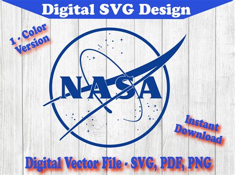 NASA Circle Logo 1 Color Version SVG Cricut File Svg Nasa Cut Etsy