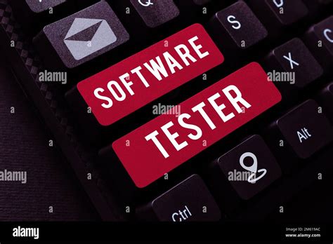 Writing Displaying Text Software Tester Concept Meaning Implemented To