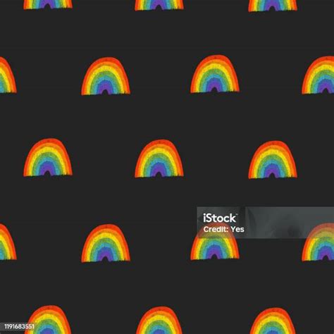 Pola Mulus Pelangi Yang Digambar Tangan Untuk Perayaan Hari Stpatrick