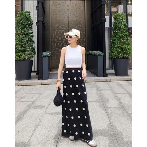 พร้อมส่งคะ Lily Dot Skirt กระโปรงลายจุด Shopee Thailand