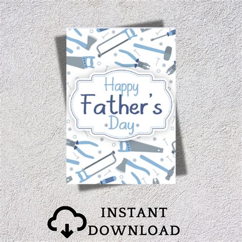 Fathers Day Card Fathers Day Card Printable Digital Happy Fathers Day