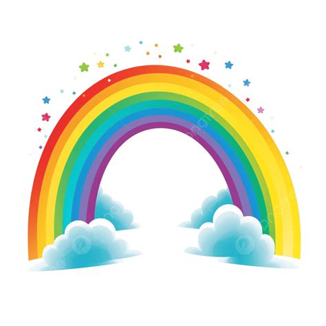 Castillo De Dibujos Animados De Arco Iris De Nube Blanca Png Castillo